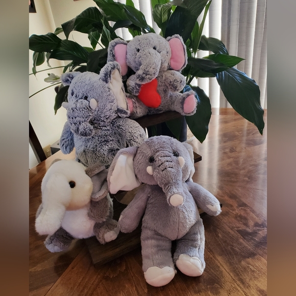 Toys | 4 Adorable Elephants Plush Stuffed Animal | Poshmark